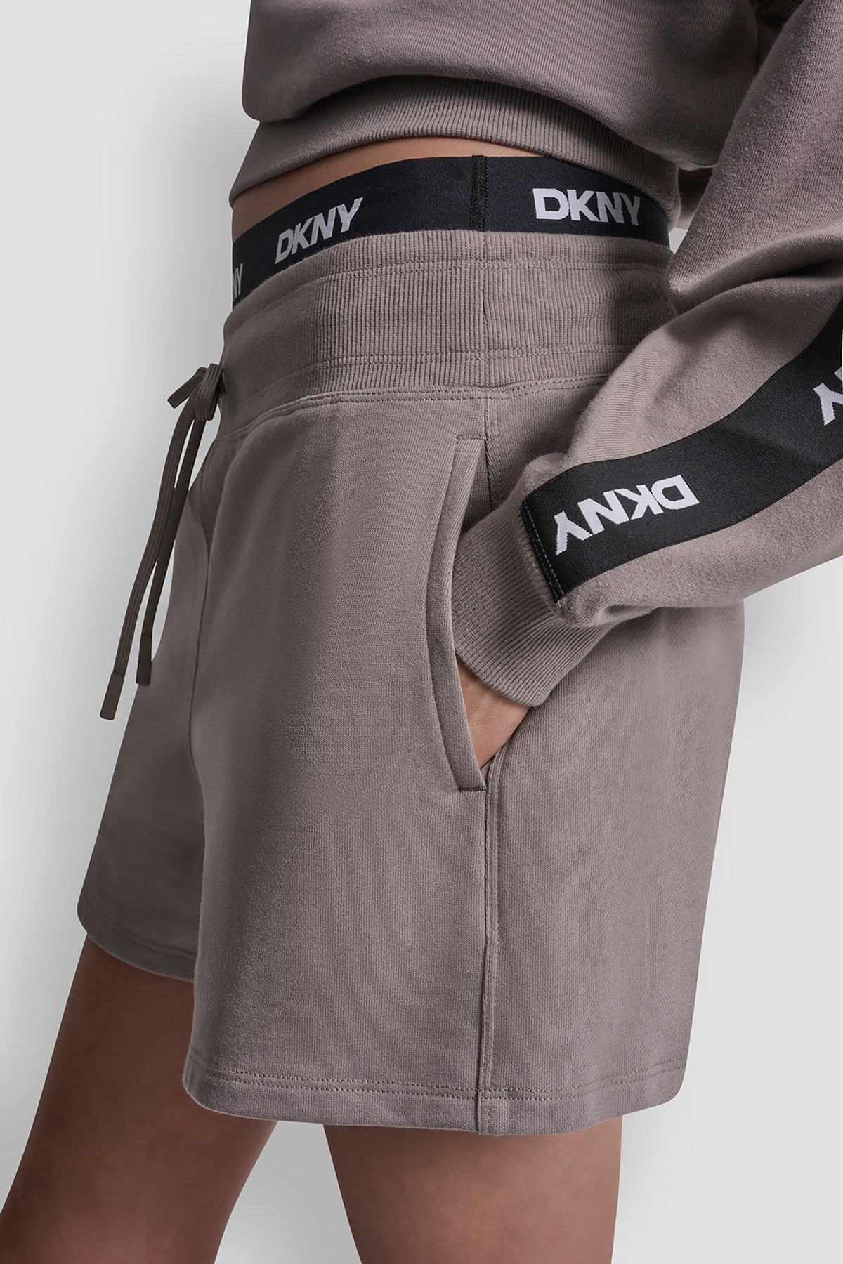 High Rise Logo Waist Sweat Shorts | Shorts | DKNY